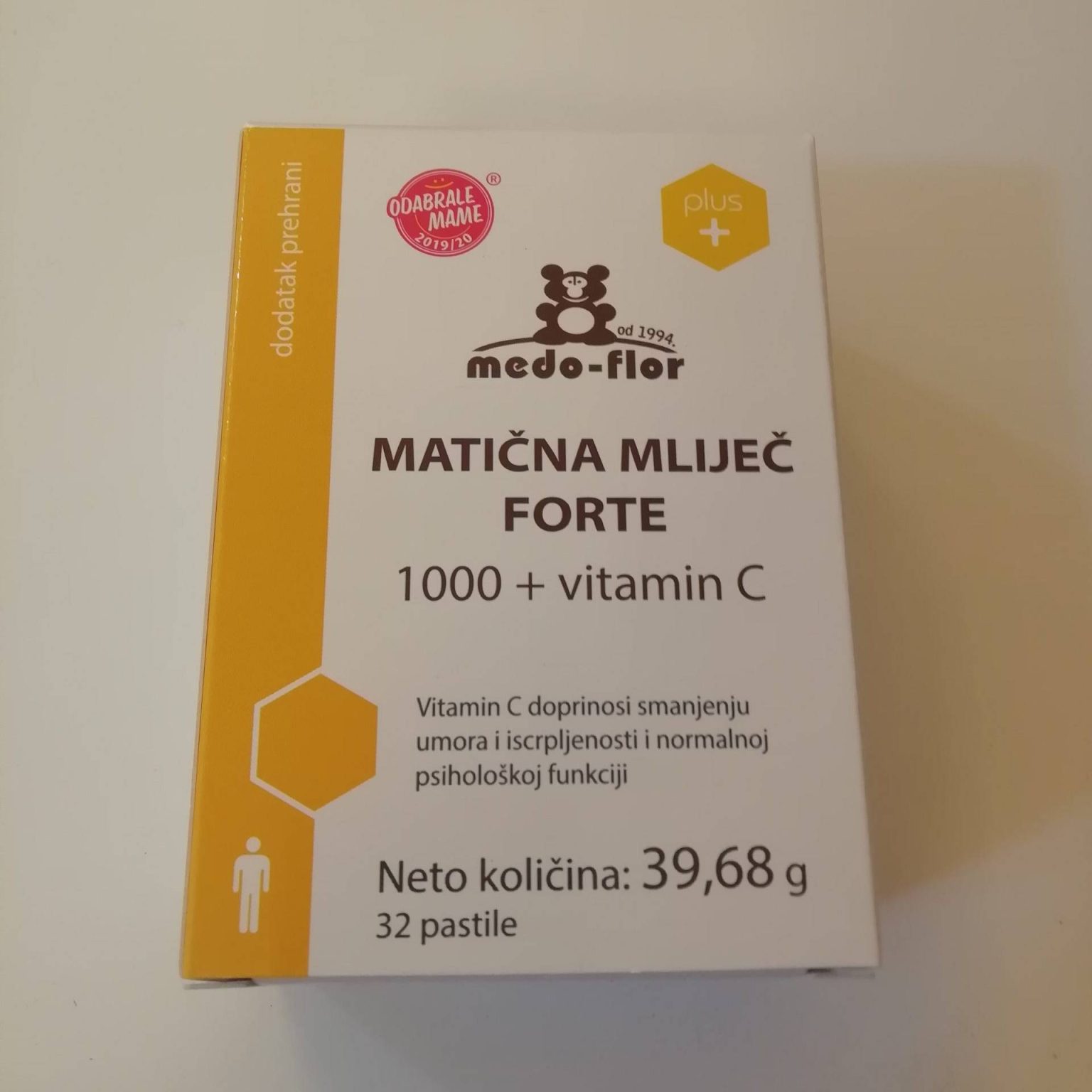 MATIČNA MLIJEČ FORTE 1000+VIT. C 32 PASTILE, MEDO-FLOR – Biljna ...